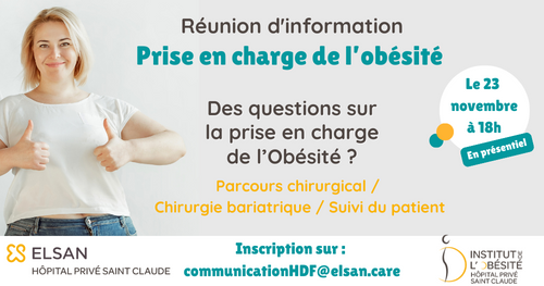 Réunion d'information sur la prise en charge de l'obésité le 23 novembre | Elsan